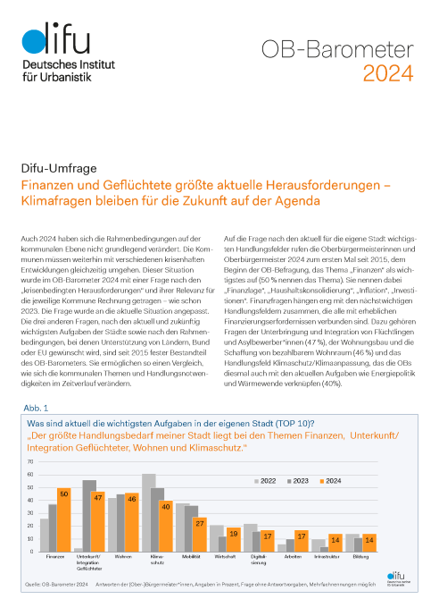 OB-Barometer 2024 | Deutsches Institut für Urbanistik